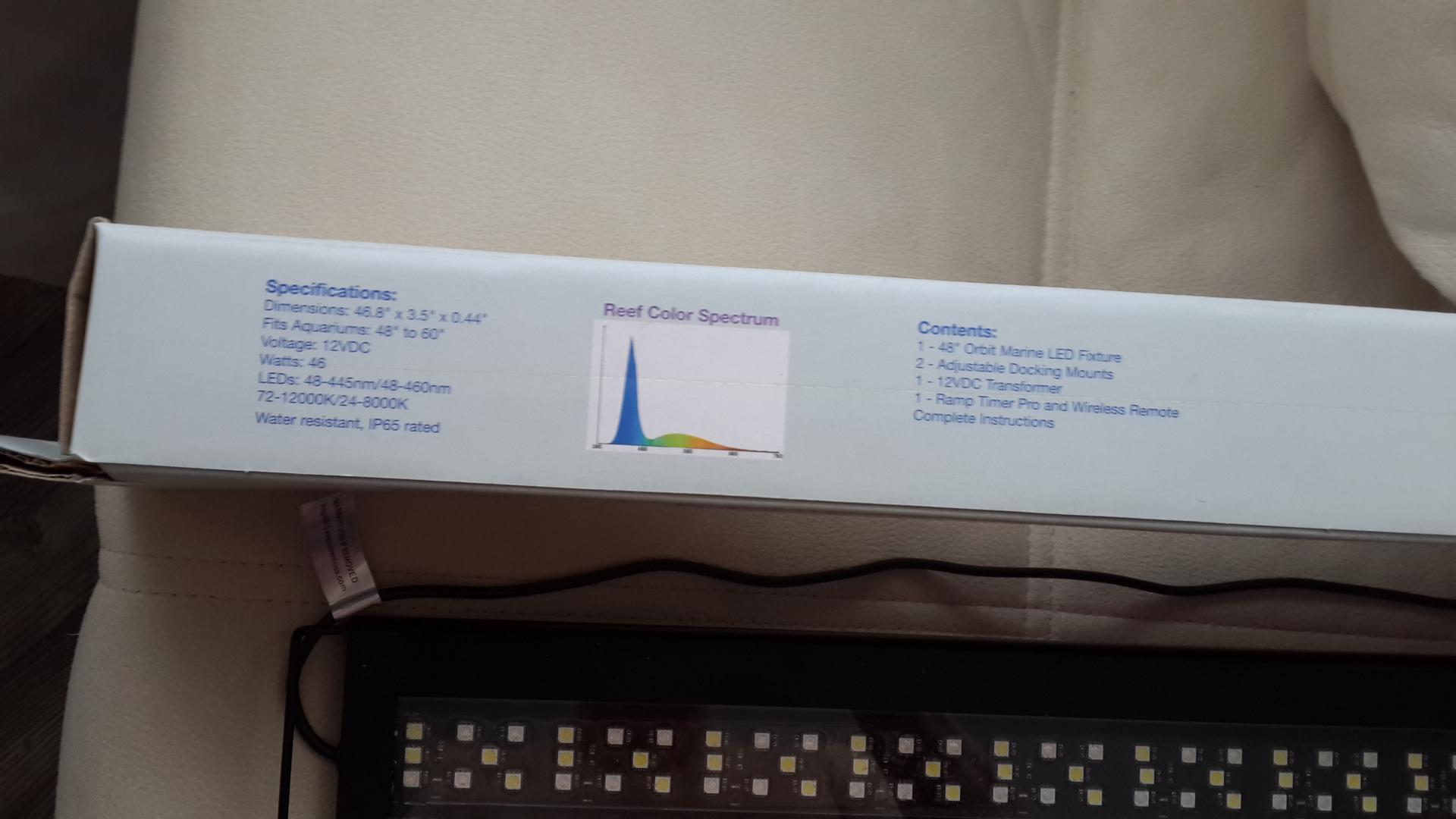 Продаю лед свет CURRENT USA ORBIT MARINE LED AQUARIUM FIXTURE 48"-60 ...